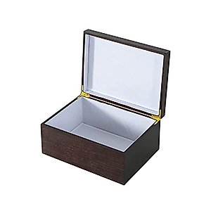 Soul & Lane Elite Fabric Lined Decorative Wooden Storage Box - Medium (13" x 10" x 6.5") | Sturdy Wood Chest with Lid