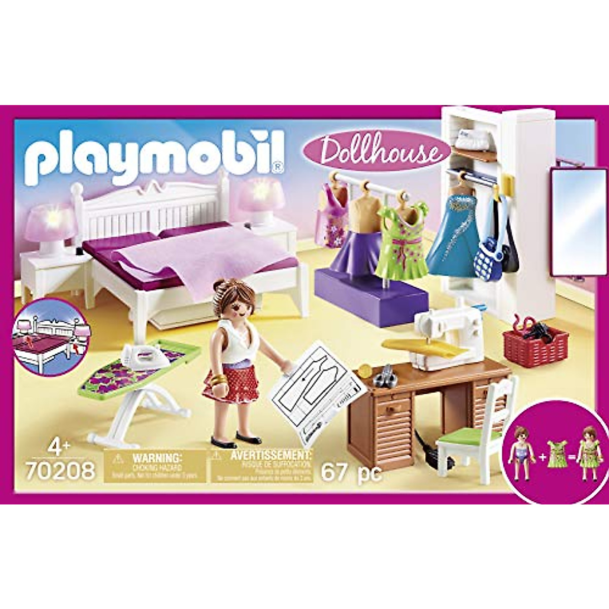 Playmobil Bedroom with Sewing Corner Furniture Pack
