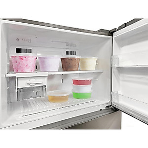 Exquisite Disposable 8 oz Plastic Containers With Lids - 48 Pack - Leak Resistant, Stackable, Microwave & Freezer Safe - Clear Rectangular Deli Containers