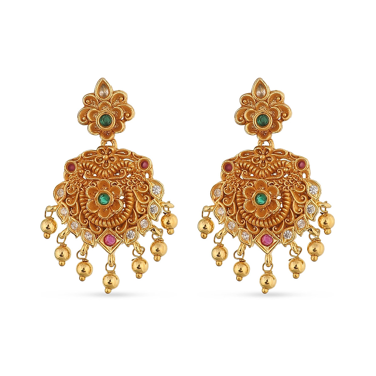 TARINIKA Dual Tone Arina Nakshatra CZ Short Necklace Set with Peacock Design - Indian Jewelry Sets for Women | Perfect for Ethnic Occasions | Traditional south Indian necklace | 1 Year Warranty*