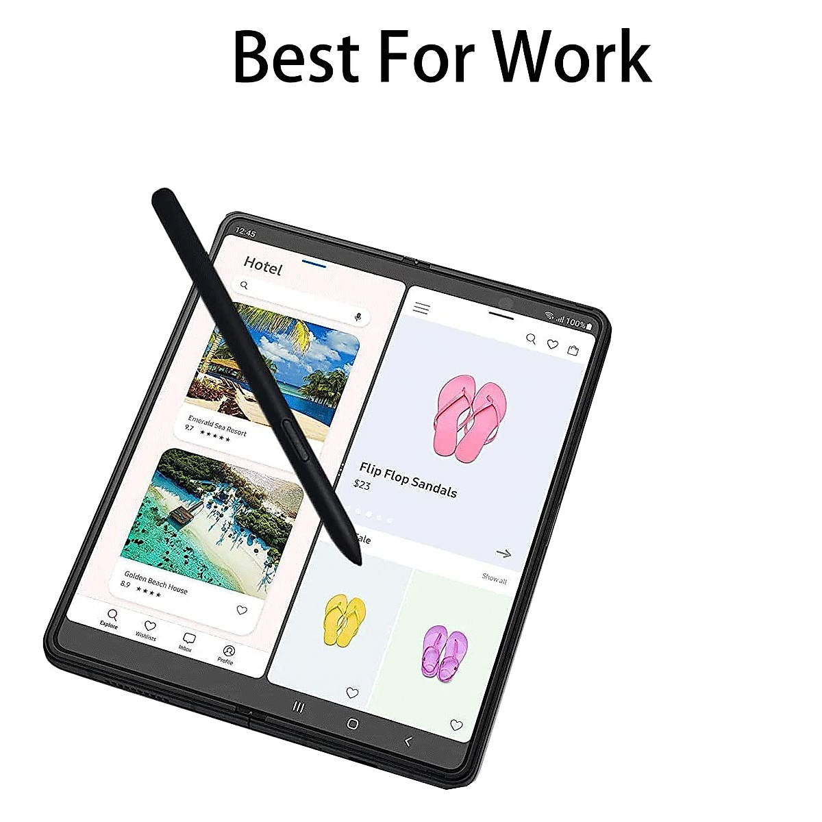 Fold Edition Galaxy Z Fold 3 4 Pen Replacement + 2 Pen Tips for Samsung Galaxy Z fold 3 4 S Pen Touch Stylus S Pen WithoutBluetooth(Fit Pen Slot)