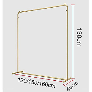 Iron Continental Clothes Rail,Shelf Display Garment Hanging Display, Fashion/Golden / 160cm