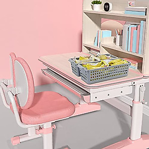 Yarebest Plastic Storage Bins, Small Basket, 6 Pack Grey Baskets