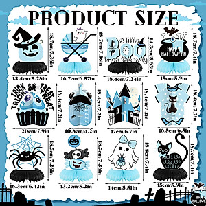 Weekgrat 12 Pcs Halloween Baby Shower Decorations Halloween Honeycomb Centerpieces a Baby Is Brewing Table Centerpieces for Halloween Gender Reveal Birthday Party Supplies