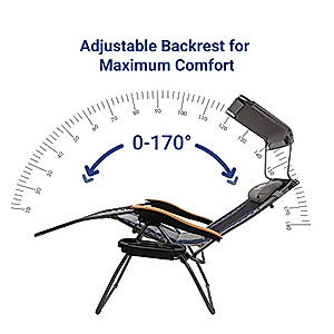 Coastrail Outdoor Zero Gravity Chair with Shade, 400lbs Capacity Mesh Back Padded Reclining Lounge Chair Plus Cup Holder, Table for Yard Patio Lawn Blue