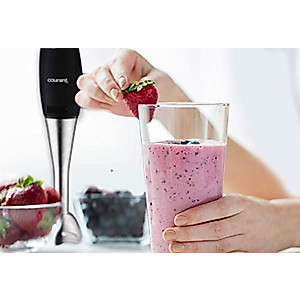 Courant Immersion Hand Blender with 200 Watt Easy to Clean Stick Blender Blends, Purees, Crushes Ice