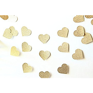 My lifestyle 4-Pack,Glitter Gold Heart Garland, Twinkle Star Garland Christmas Garland, Party Garland, Party Decoration,Home Decor,Christmas Decor, Gold Baby Shower (4 inch in Diameter, 13 Feet)