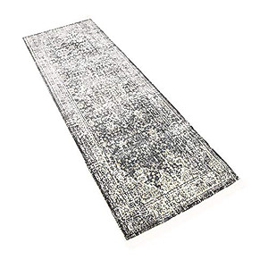 Unique Loom Baracoa Collection Area Rug - La Cabana (2' 2" x 6' 1" Runner, Fume Gray/ Brown)