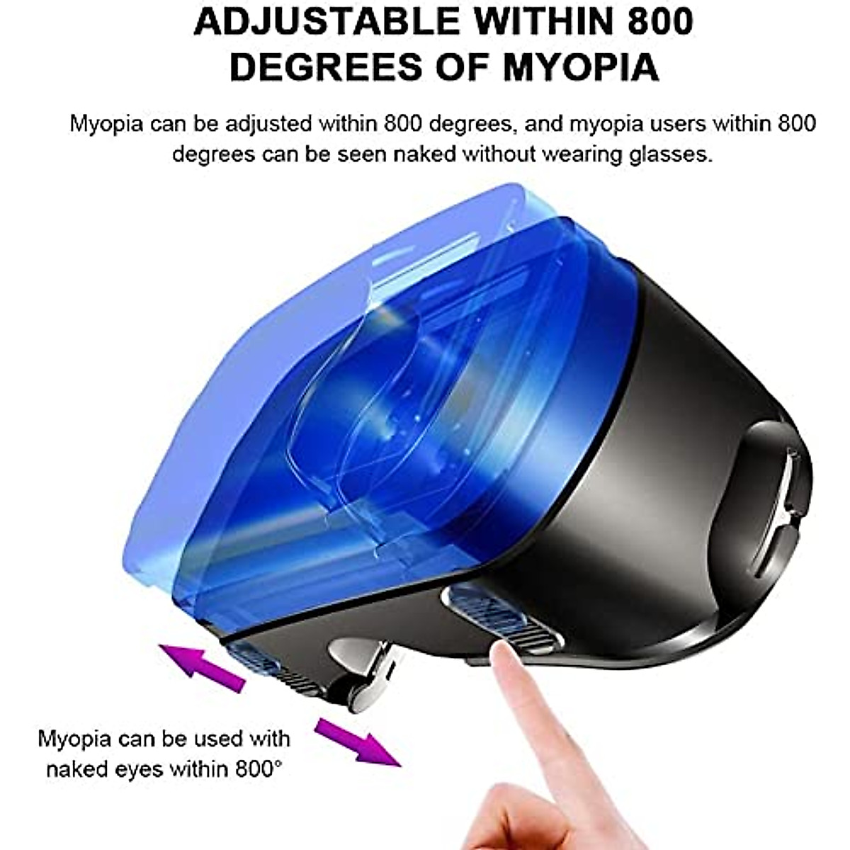 VR Headset, VR Glasses, VR Goggles-for 3D VR Movies Video Games, Play Mobile Games & 360 Movies, VR Headset with Remote Controller Virtual Reality Headset for 5.0-7.0inches iPhone & Android