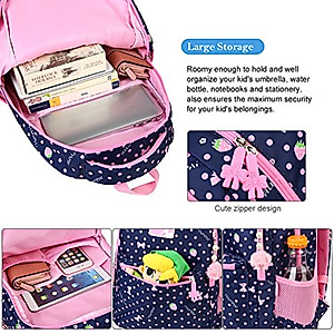AOTOW School Backpack Girls Bookbag Kids - Cute Bags for Middle Elementary Preschool Kindergarten Supplies for Teen Little Children Student