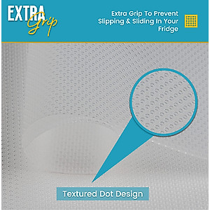 Refrigerator Liners for Shelves (8 Pack) by Linda’s Essentials | Easy to Clean Fridge Liner with Spill Protection Refrigerator Shelf Liners & Drawer Liner | Nonslip BPA-Free Refrigerator Mats (Clear)