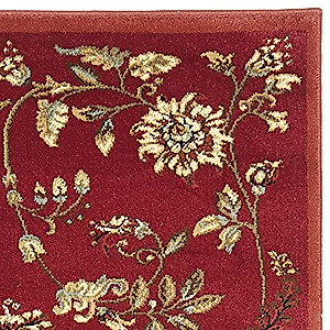 SAFAVIEH Lyndhurst Collection 2'3" x 8' Red / Multi LNH552 Traditional Floral Non-Shedding Living Room Entryway Foyer Hallway Bedroom Runner Rug