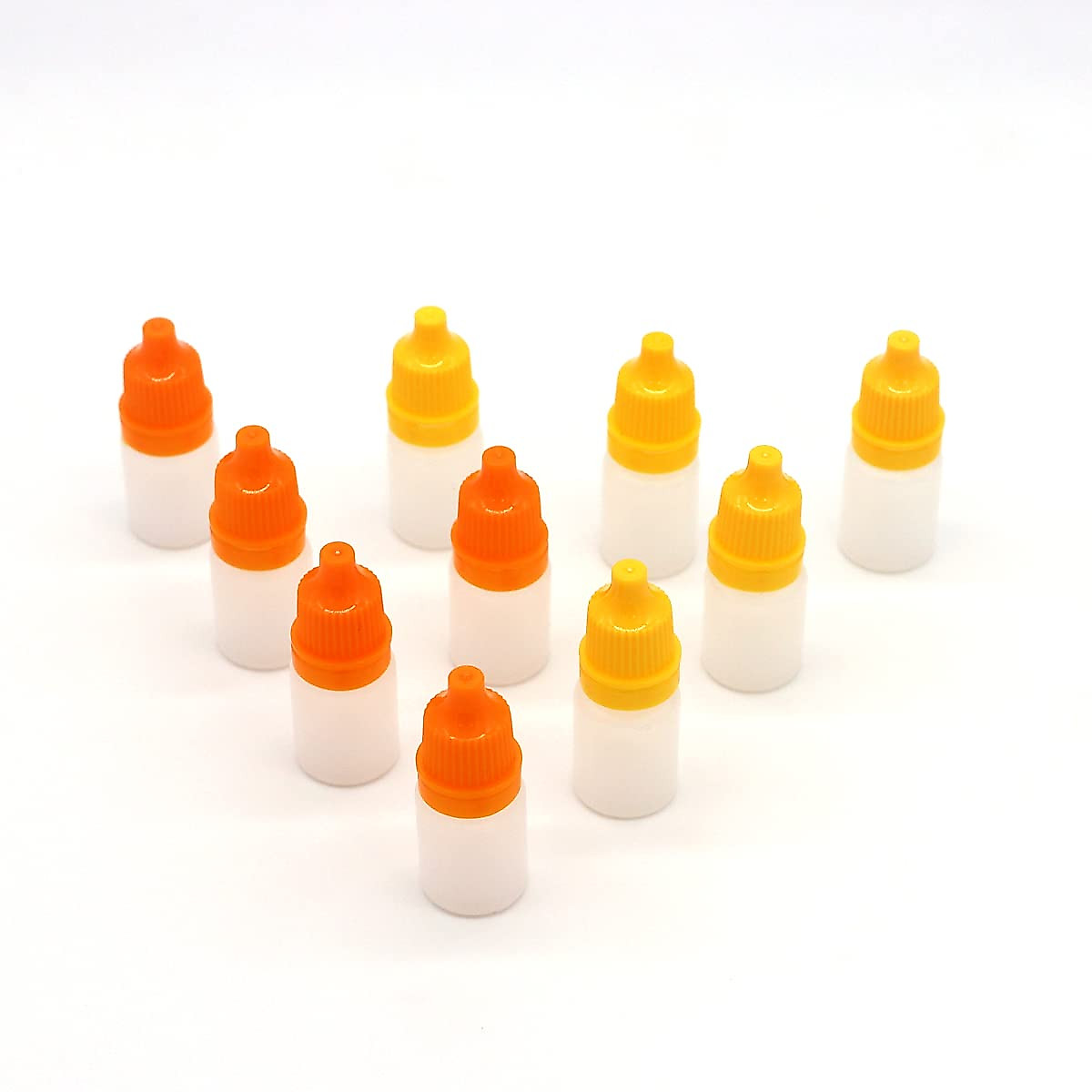 Snadulor 5ml Dropper Bottles 60 PCS Plastic Squeezable Eye Liquid Dropper Container(Random Color)