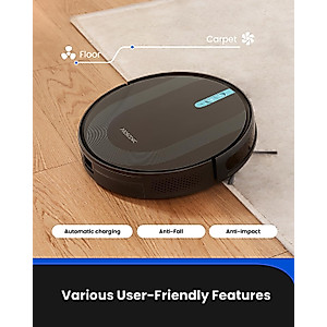 Proscenic 850T Robot Vacuum and Mop Combo, WiFi/App/Alexa/Siri Control, Robotic Cleaner with Gyro Navigation, Boundary Strip Included, Self-Charging, Slim, Good for Hard Floor, Pet Hair, Carpet