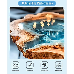 Nicpro 2 Gallon Crystal Clear Epoxy Resin Kit, High Gloss & Bubbles Free Art Resin Supplies for Coating and Casting, Craft DIY, Wood, Table Top, Bar Top, Molds, River Tables with Cups, Sticks, Gloves