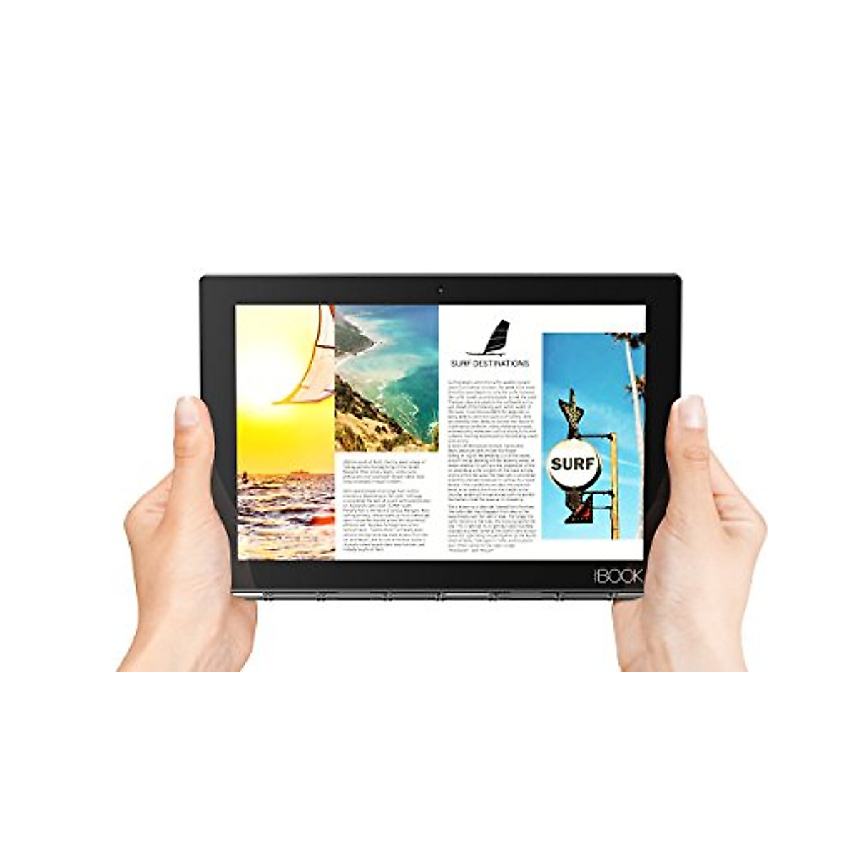 Lenovo Yoga Book - FHD 10.1in Android Tablet - 2 in 1 Tablet (Intel Atom x5-Z8550 Processor, 4GB RAM, 64GB SSD), Gunmetal, ZA0V0035US (Pen Not Included) (Renewed)