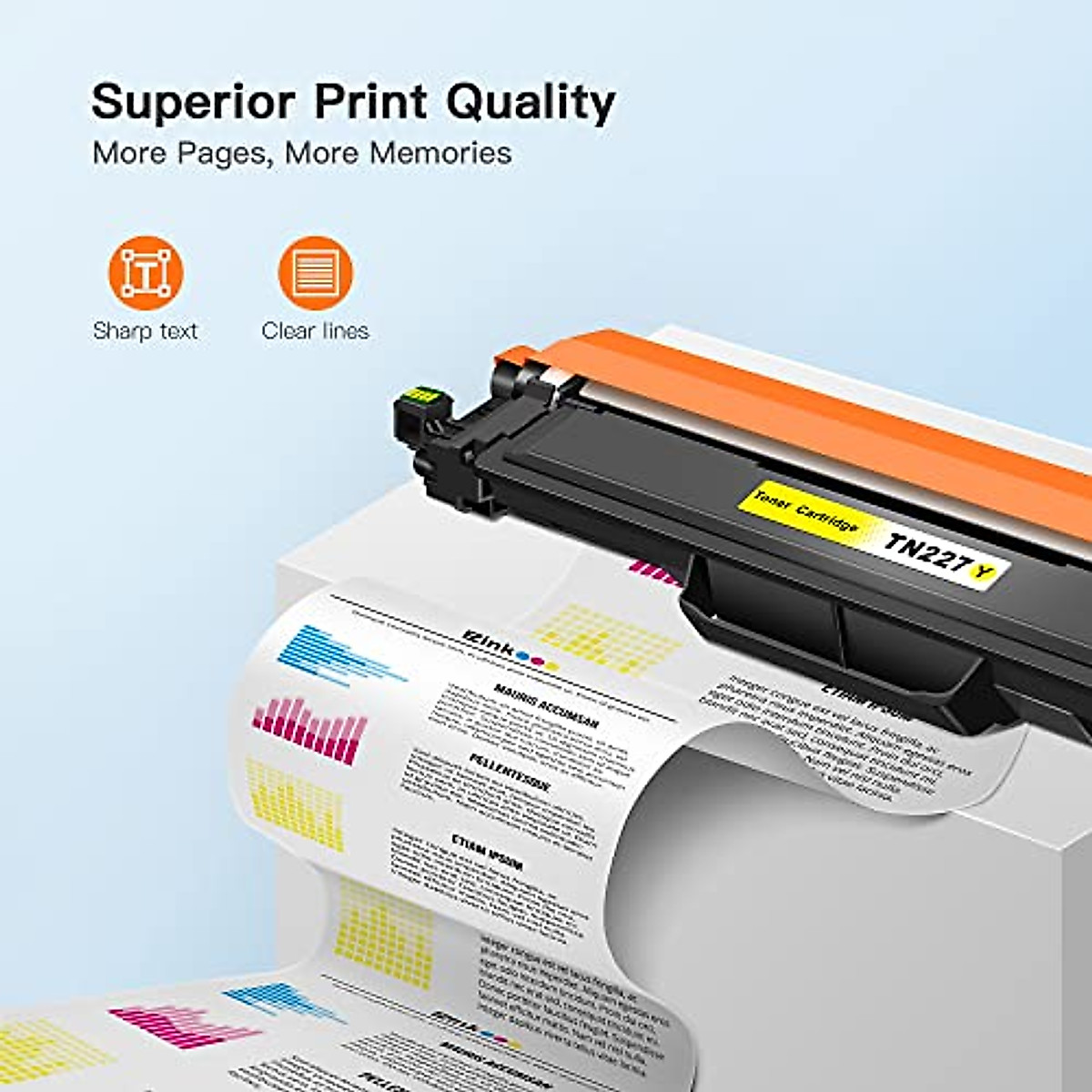 E-Z Ink (TM Compatible Toner Cartridge Replacement for Brother TN227 TN-227 TN227BK High Yield TN223 TN-223 Compatible with MFC-L3710CW MFC-L3750CDW MFC-L3770CDW HL-L3210CW HL-L3230CDW (5 Pack)
