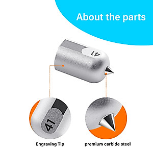 Engraving Tip for Maker Cutting Machines - Premium Carbide Steel Engraving Tool for Flat, Soft Metals, Leather, Acrylic, Plastic, Anodized or Sublimated Aluminum
