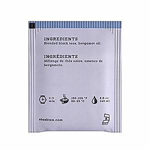 Stash Tea Earl Grey Black Tea, 6 Boxes of 30 Tea Bags Each (180 Tea Bags Total)