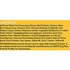 Pedigree Meaty Ground Dinner With Chopped Chicken Canned Dog Food 13.2 Ounces (Pack Of 24)