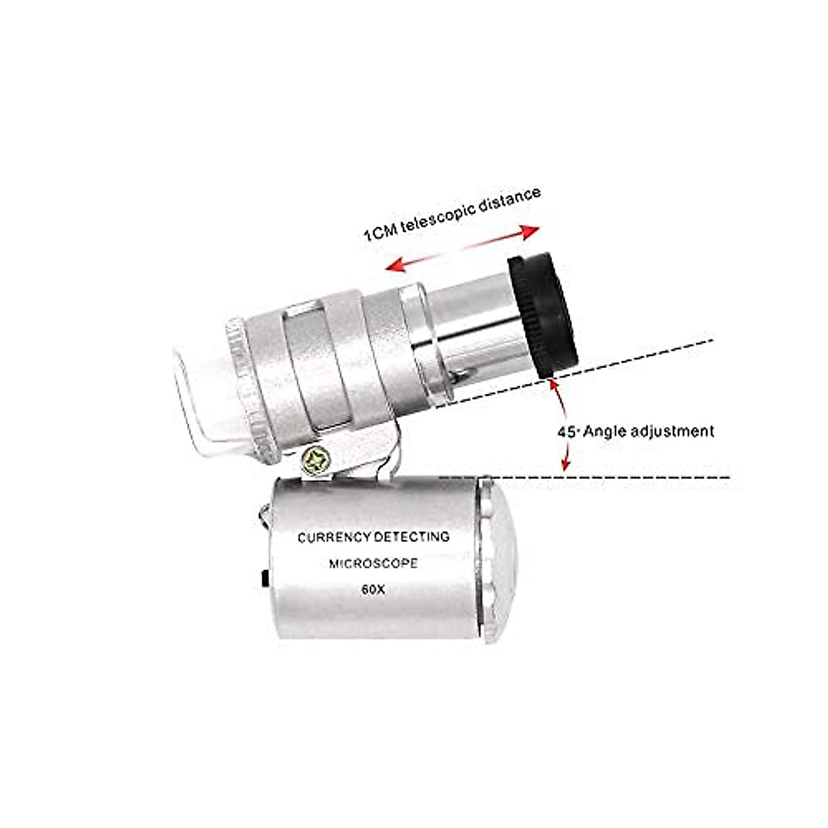 HMKIS Diamond Tester Pen Kit, Jewelry Diamond Tester＋USB 9V Rechargeable Battery＋ 60X Mini LED Magnifying, Diamond Selector for Novice