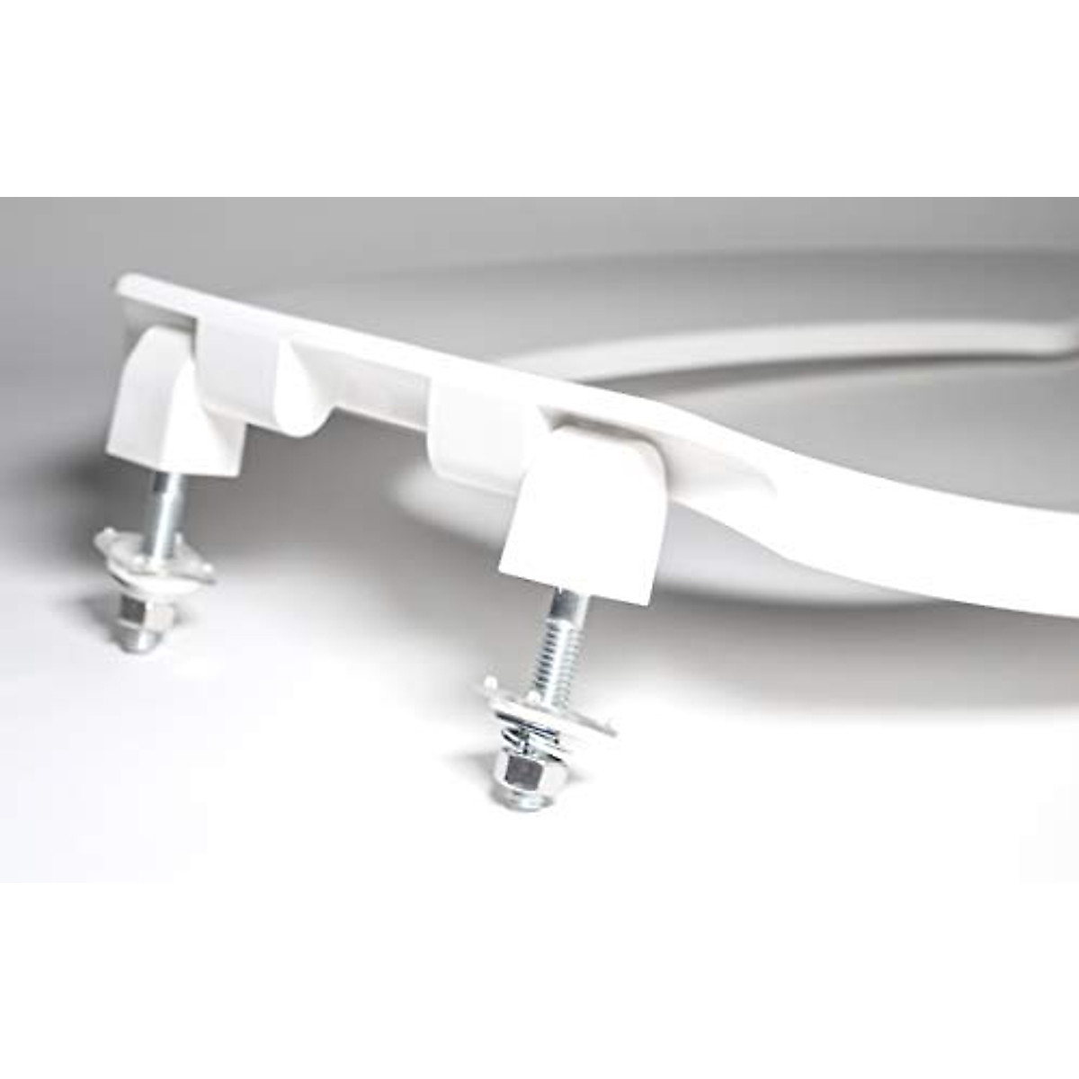 Centoco 550STSCC-001 Elongated Plastic Toilet Seat, Open Front No Cover, Stainless Steel Hinges, Regular Duty Commercial Use, White