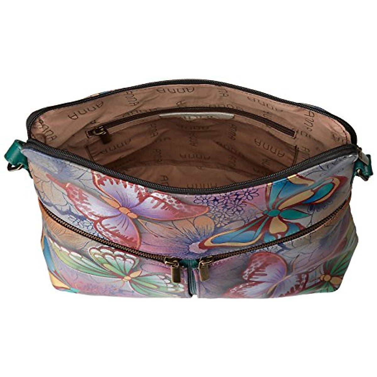 Anna by Anuschka womens 8202 Shoulder Handbag, Bpd-butterfly Paradise, One Size US