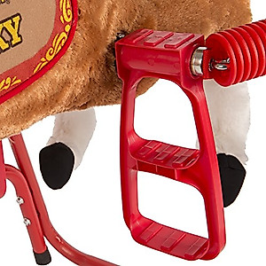 Rockin' Rider Lucky Talking Plush Spring Horse,Brown,40.00 x 24.00 x 38.00 Inches