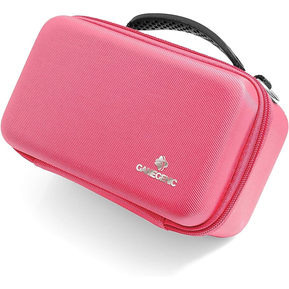 Game Shell 250+ | Portable Case for Board Games and Card Games | Holds Up to 250 Double-Sleeved Cards | Accessories Compartment Holds Tokens and Dice | Pink Color | Made by Gamegenic