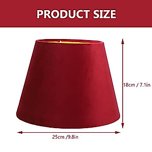 Uonlytech Chandelier Lamp Shades Fabric Barrel Lampshade Lamp Cover Small Clip On Lamp Shade for Table Wall Floor Lamp E27 Red
