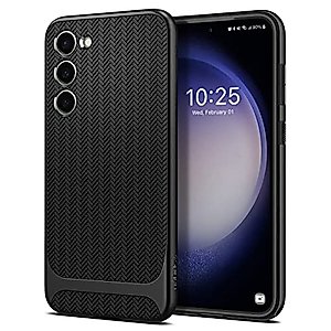 Spigen Neo Hybrid Bumper Case for Galaxy S23 Plus (2023) - Lightweight & Shock-Absorbent, Black