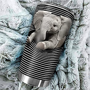 Bojianzzha Elephant Breaking Through Stainless Steel Tumbler Thermos Vacuum Insulated Cup Tea Travel Cup Travel Coffee Mug for Adult/Children 20 oz pattern11 20oz