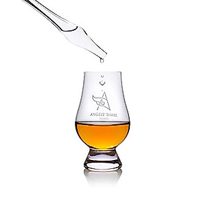 Glass Whiskey Water Dropper Thistle Top, Made in Scotland - Water Pipette for Scotch, Whiskey, Bourbon & Rye ideal Gift, Bar Accessory