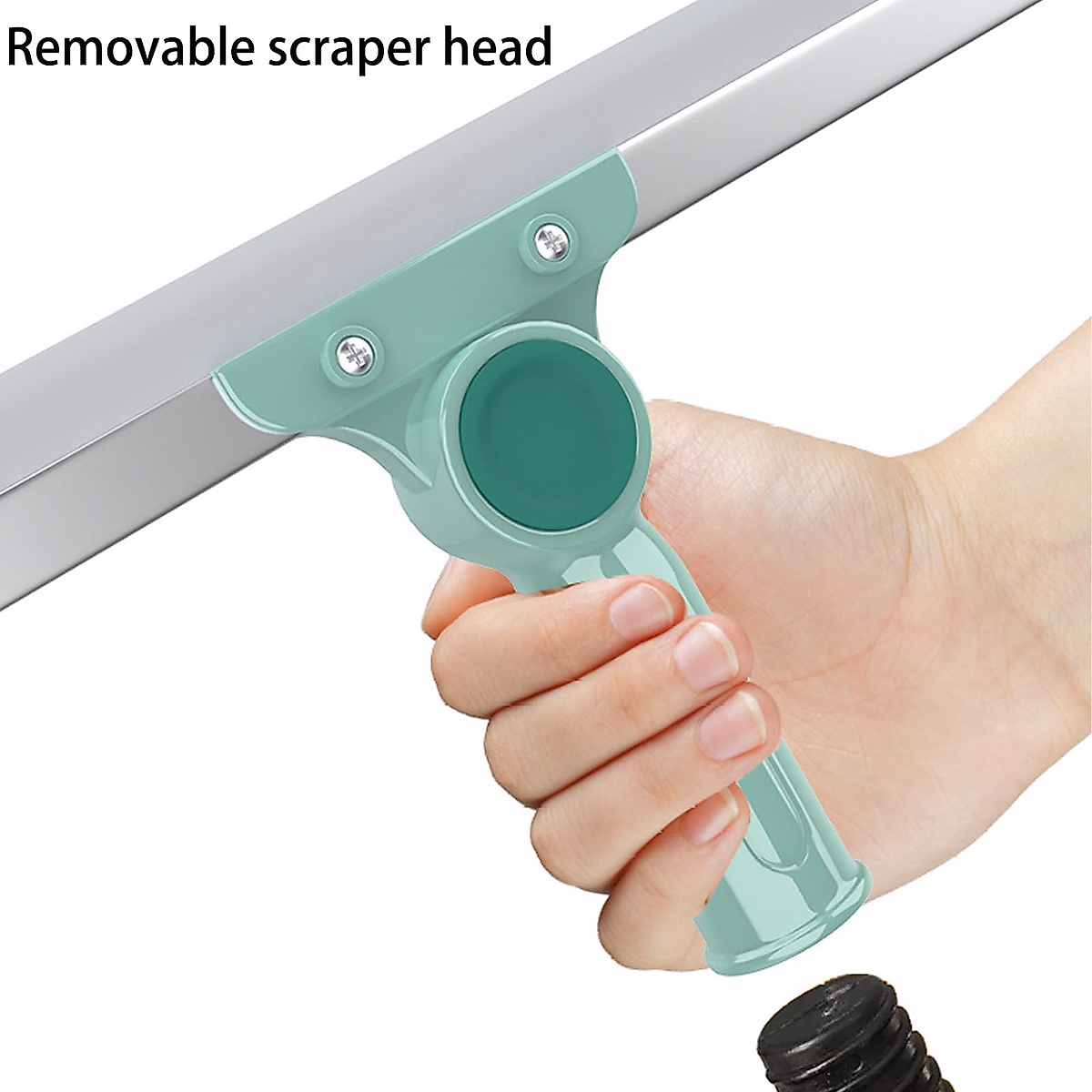 Retractable Silicone Floor Wiper for Bathroom, Retractable Magic Broom, Adjustable Bathroom Scraper, 52cm Multi-Functional Silicone Floor Scraper (13.8in)