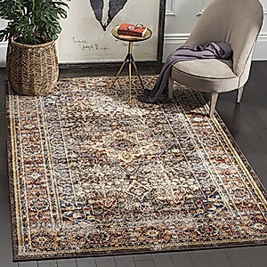 SAFAVIEH Bijar Collection Accent Rug - 3' x 5', Brown & Rust, Traditional Oriental Distressed Design, Non-Shedding & Easy Care, Ideal for High Traffic Areas in Entryway, Living Room, Bedroom (BIJ652D)