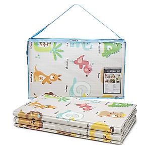 Parklon Portable Play Mat - Double-Sided ABC + Zig Zag (78.7 x 55.1 x 0.4")