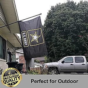 US Army Military Flag 3x5 Outdoor Made In USA Double Sided- American United States Army Star Black Flags 3 Ply Heavy Duty Fade Resistant Banner for Outdoor Indoor Garage Wall