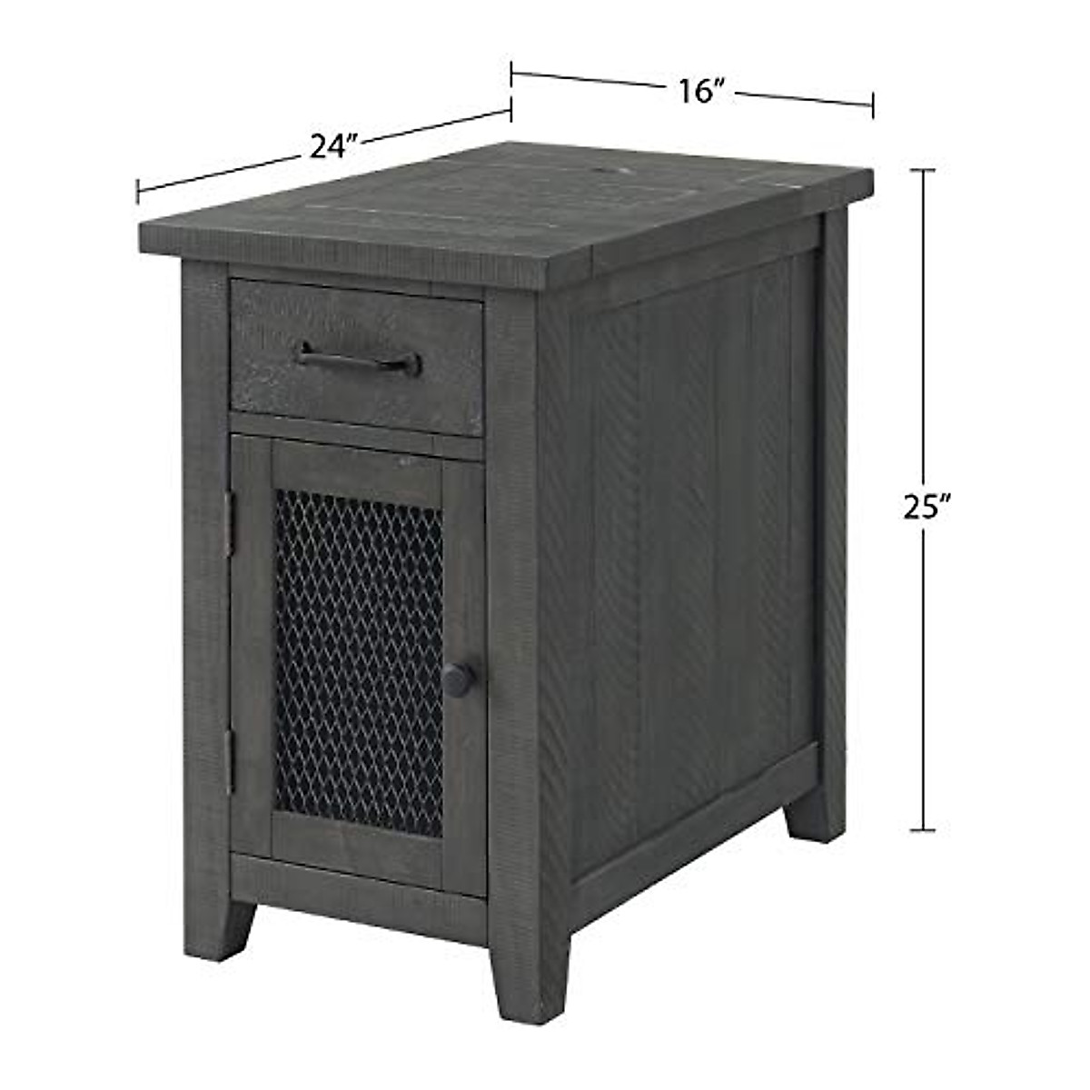 Martin Svensson Home Rustic Chairside Table, Grey