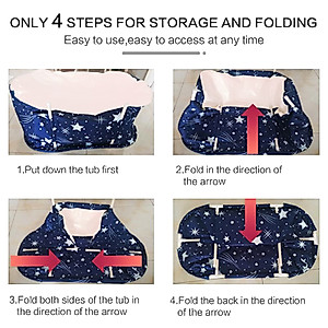 Portable Bath Tub, Foldable Bathtub for Adults and Kids, Therapy Tub for Shower Stall Bathroom Fold Up Japanese Soaking Hot SPA Bathtub, Hot Bath Tub, Ice Bath Tub 45.3''x23.6''x19.7''