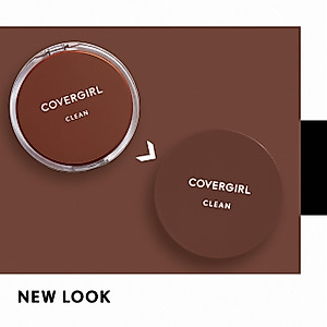 COVERGIRL Clean Pressed Powder Compact, Creamy Beige 150, 0.39 oz(11g)