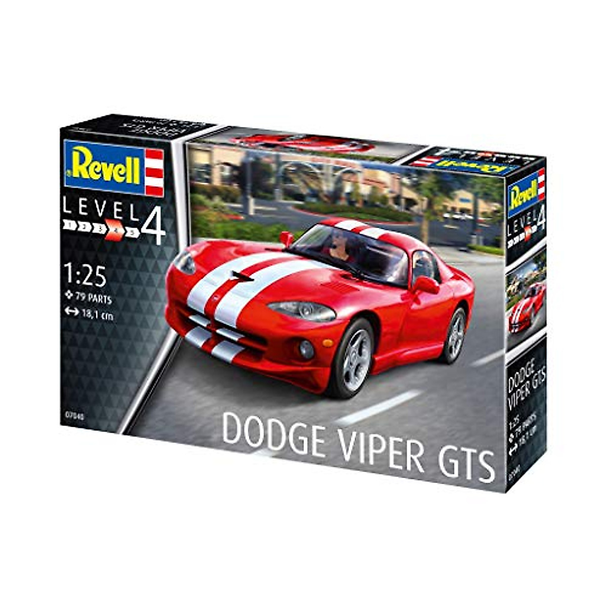 Revell RV07040 1:25 - Dodge Viper GTS Plastic Model kit, Multi Colour