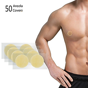 Confidence Bodywear Men’s Nipple Covers - Gynecomastia Concealment, Hypoallergenic Adhesive, 50-Pack