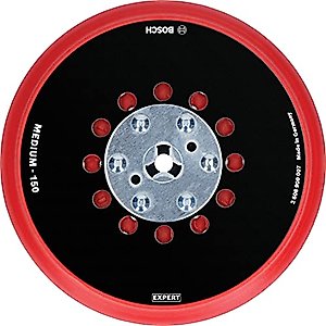 Bosch Professional 1x EXPERT Multihole Back Pad Universal 150 mm (Medium Finish), Diameter 150 mm, Accessory Random Orbital Sander)
