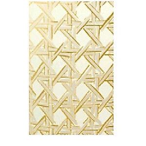 Kate Spade 16 Oz Insulated Thermal Mug, Double Wall Thermal Tumbler for Coffee/Tea, Caning (Gold/Cream)