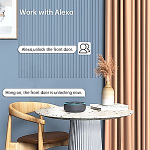 Smart Lock, SMONET WiFi Keyless Entry Door Lock Deadbolt Bluetooth Electronic Locks Touchscreen Keypad Featuring App Work with Alexa Google Home for Home Front Door Hotel