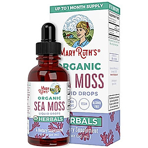 MaryRuth's Irish Sea Moss Liquid Drops | Sugar Free | SeaMoss for Gut Health and Immune Support | Formulated for Adults & Kids Ages 14+ | Unflavored | Vegan | Non-GMO | Gluten Free | 1 Fl Oz