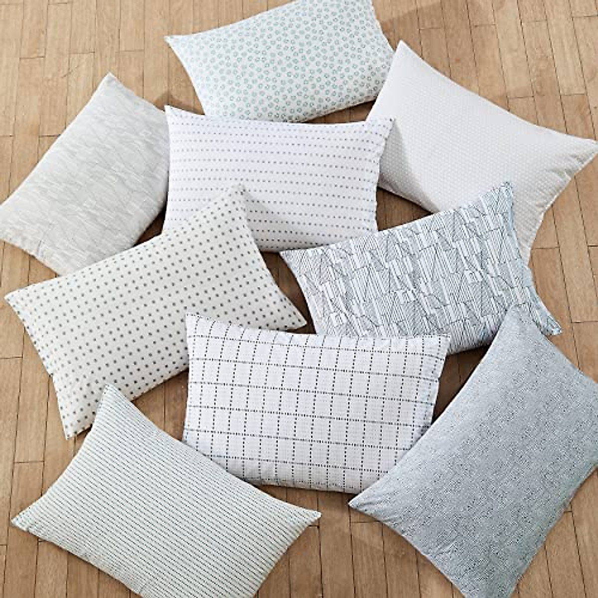 City Scene - Queen Sheets, Cotton Percale Bedding, Crisp & Cooling Home Decor (Tally Navy, Queen)