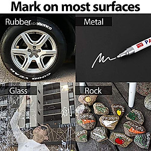 3 Pack Tire Paint Pen Marker Lettering Permanent Waterproof Ink for Car Vehicle Motorcycle Tyre PINKPIG LIFE (White)