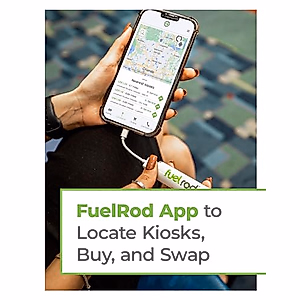 FuelRod Portable Charger Kit - Pack of 2 - Includes All Cables & Adapters Compatible with All Tablets & Smart Phones, Rechargeable Backup Power Bank, Swap for Charged Rod at Kiosk