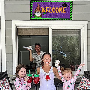 Halloween Decor Wall Welcome Hanging Garden Ornament Halloween Decorative Vintage Sign Home Decoration & Hangs